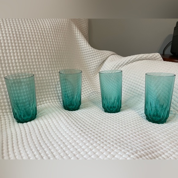 Luminarc | Dining | Luminarc Aqua Teal Green Glasses | Poshmark